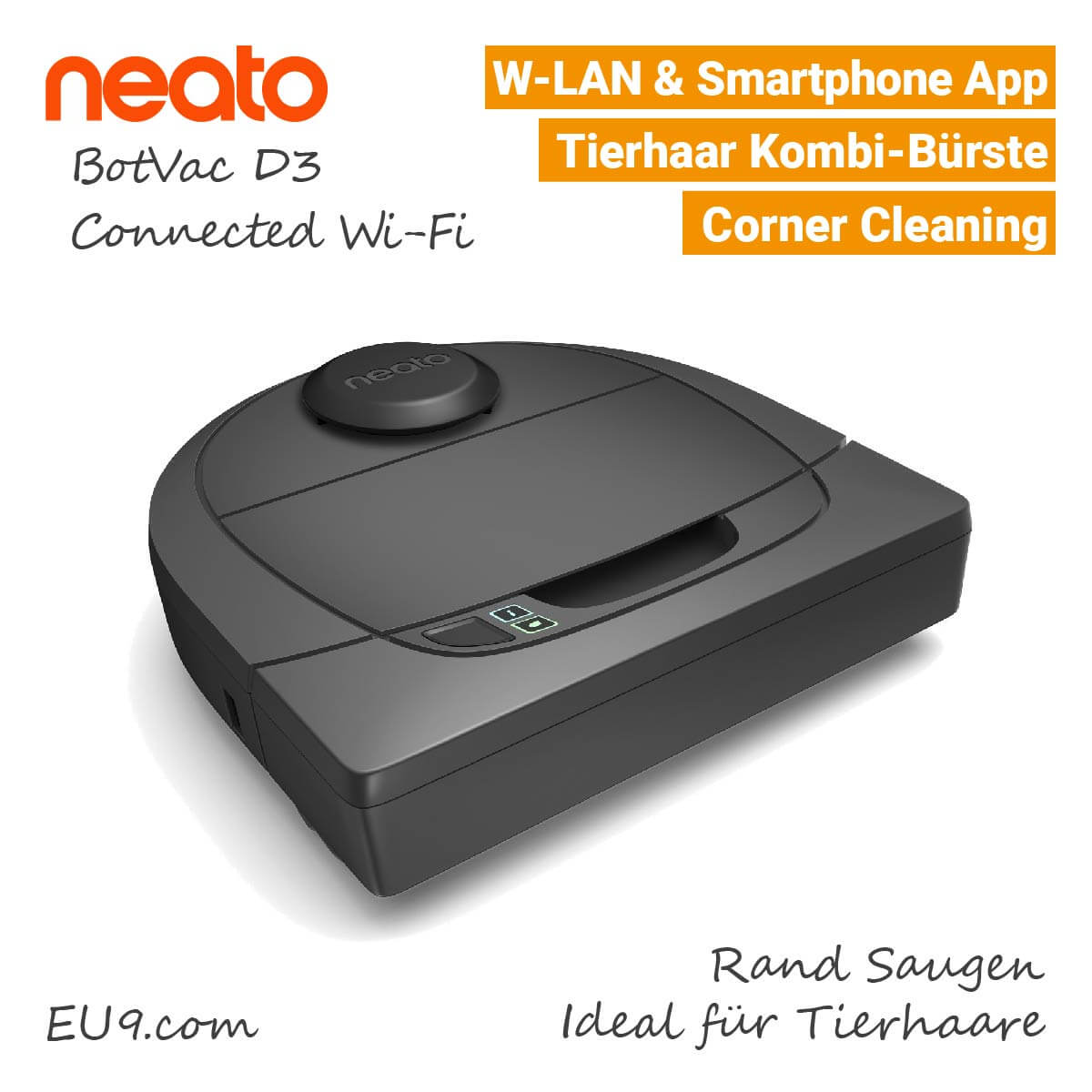 NEU: Neato Botvac D3 Connected Saugroboter - Ideal für Tierhaare | EU9