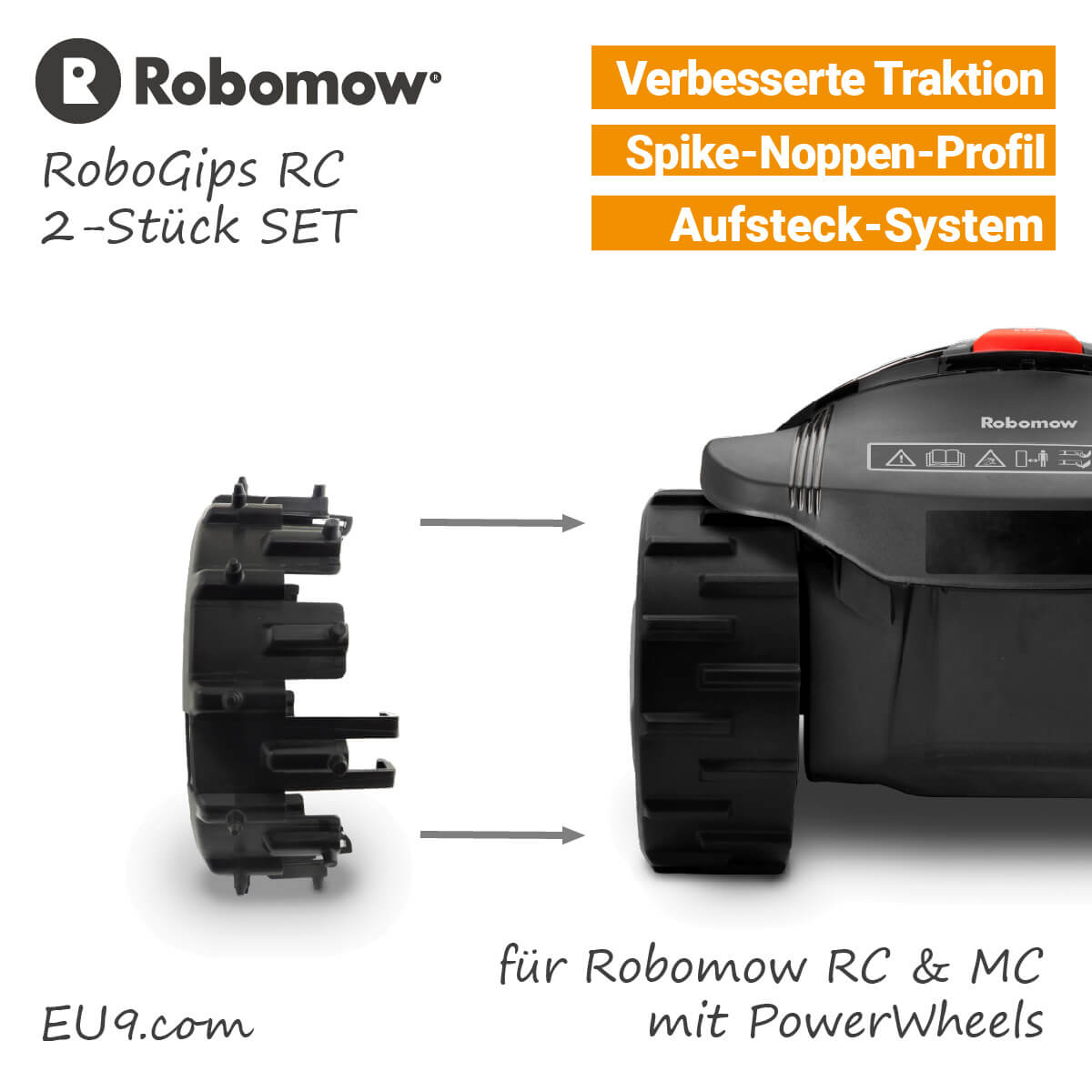 Robomow RoboGrips RC-MC mit Spikes | 2-Stk SET - Jetzt kaufen!