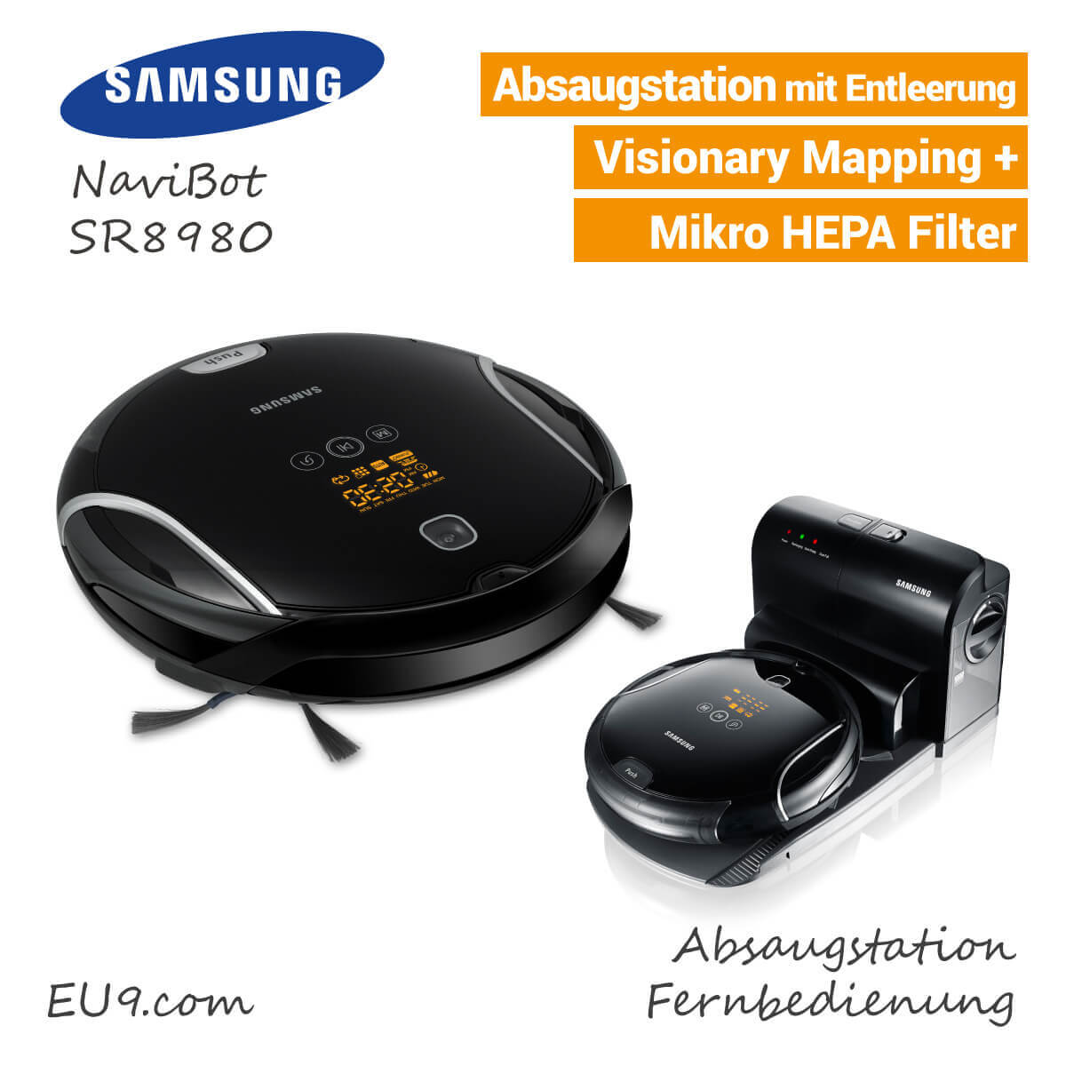 Samsung NaviBot SR8980 Saugroboter +Absaugstation - EU9
