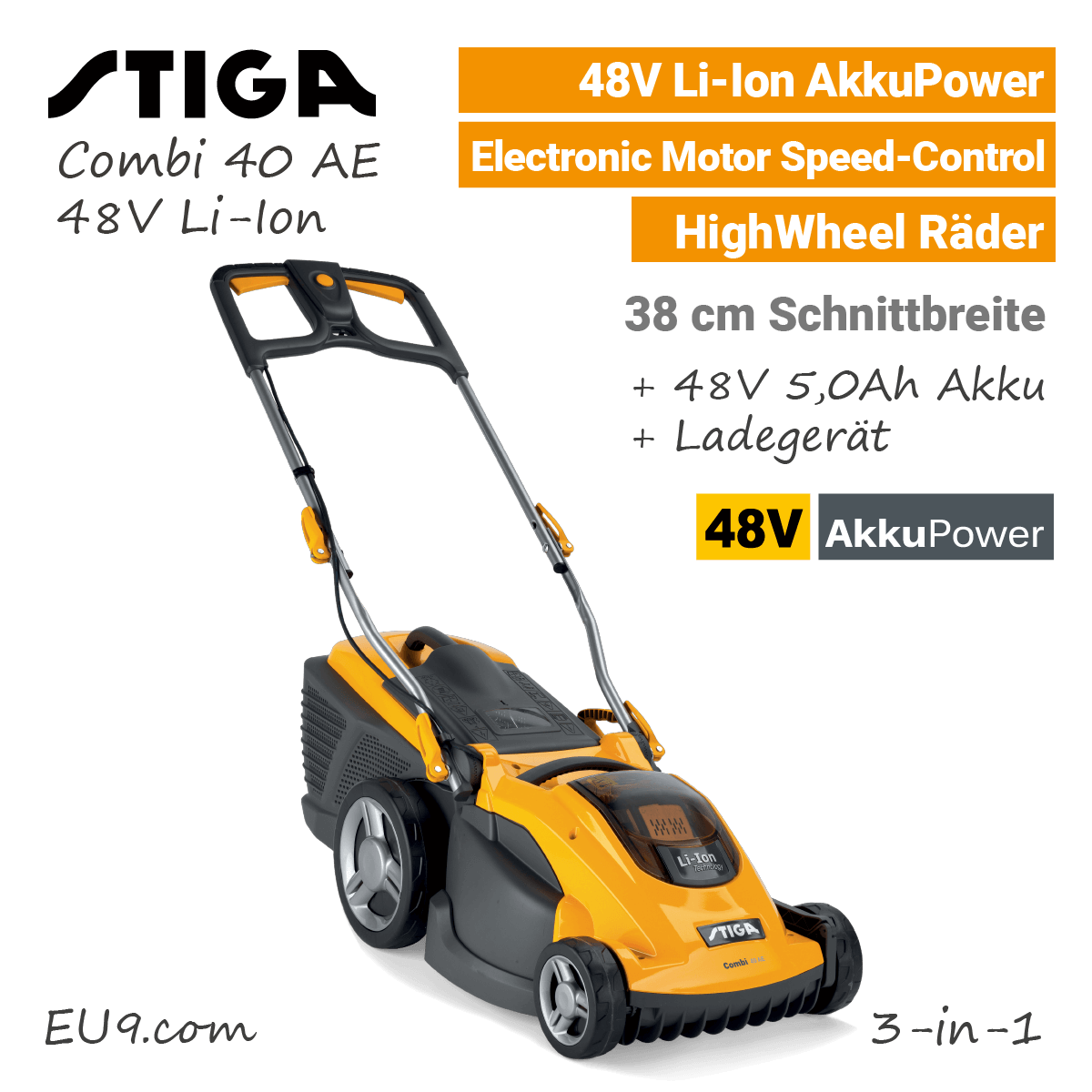 Stiga 48V Akku-Gartengeräte & Rasenmäher - 48 Volt | Günstig kaufen!