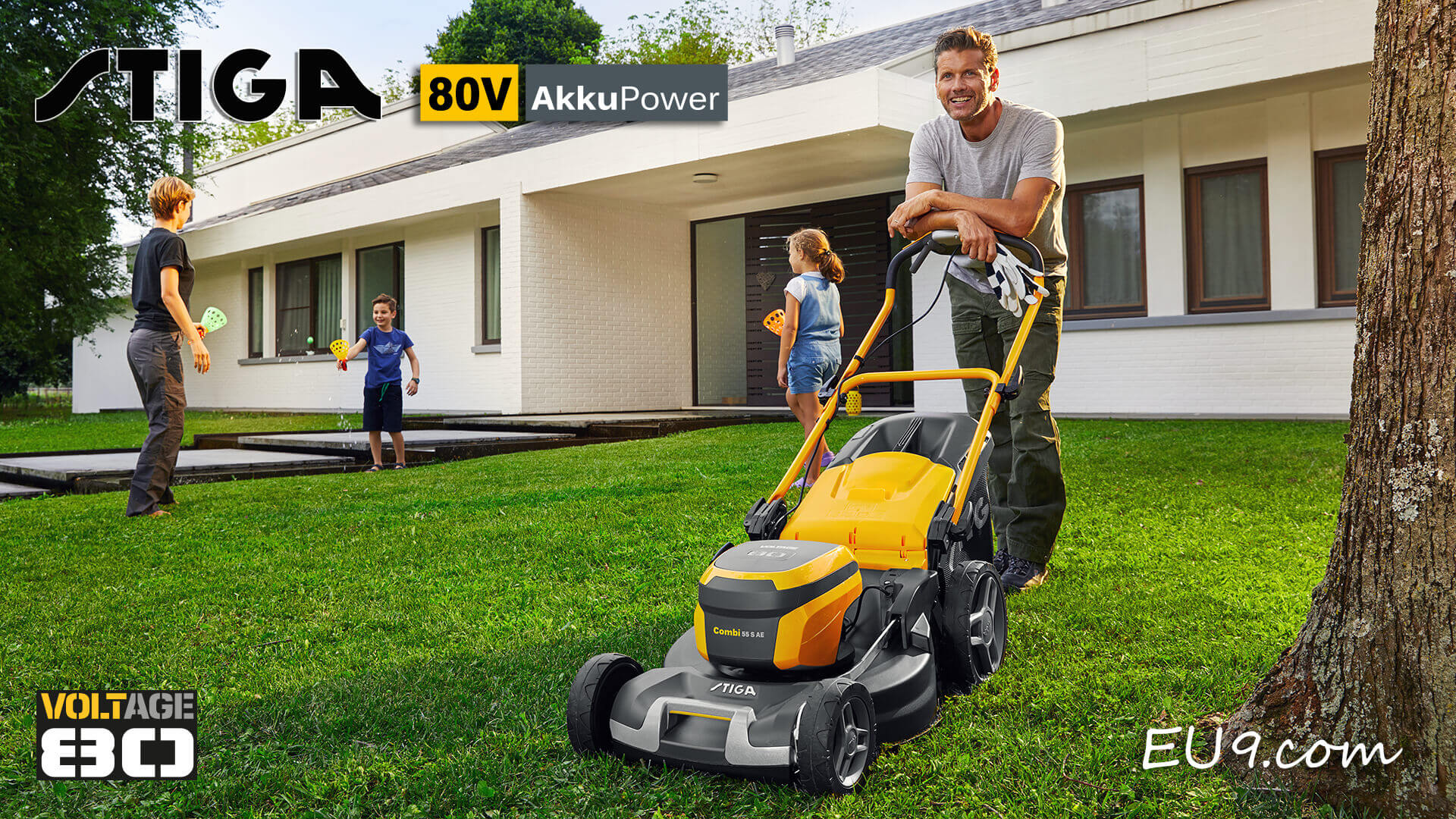 Stiga Combi 50 S AE OLED | 80V Akku-Rasenmäher mit Antrieb