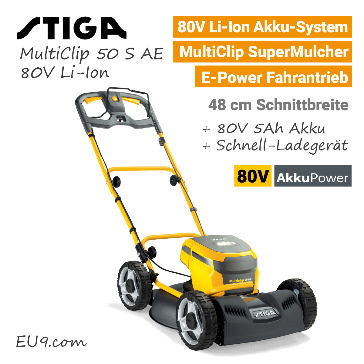 NEU 2018: Stiga 80V Akku-Rasenmäher & Gartengeräte - 80 Volt | Kaufen!