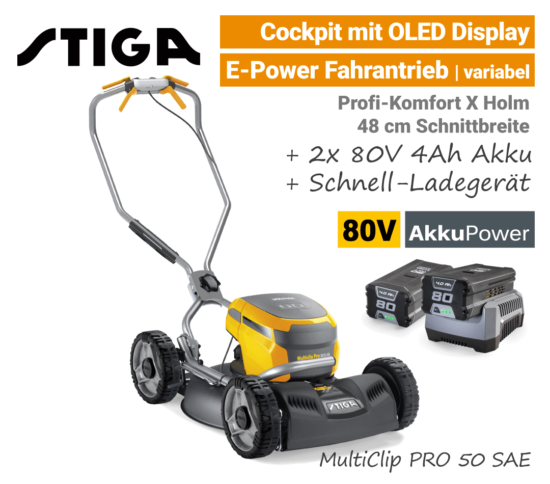 NEU 2019: Stiga 80V Akku-Rasenmäher & Gartengeräte | Kaufen