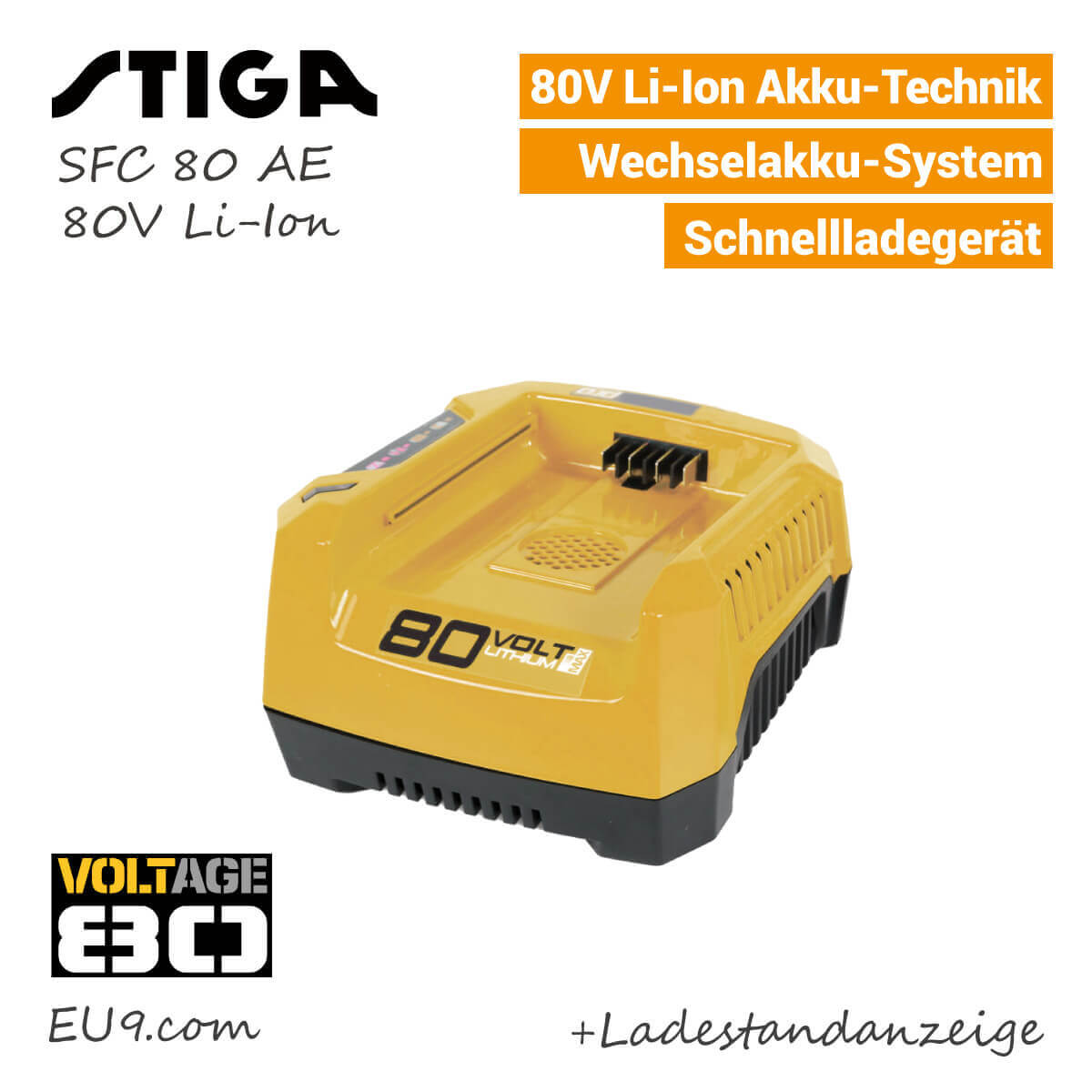 Stiga 80V 4,0Ah Li-Ion Akku SBT 4080 AE - EU9.com