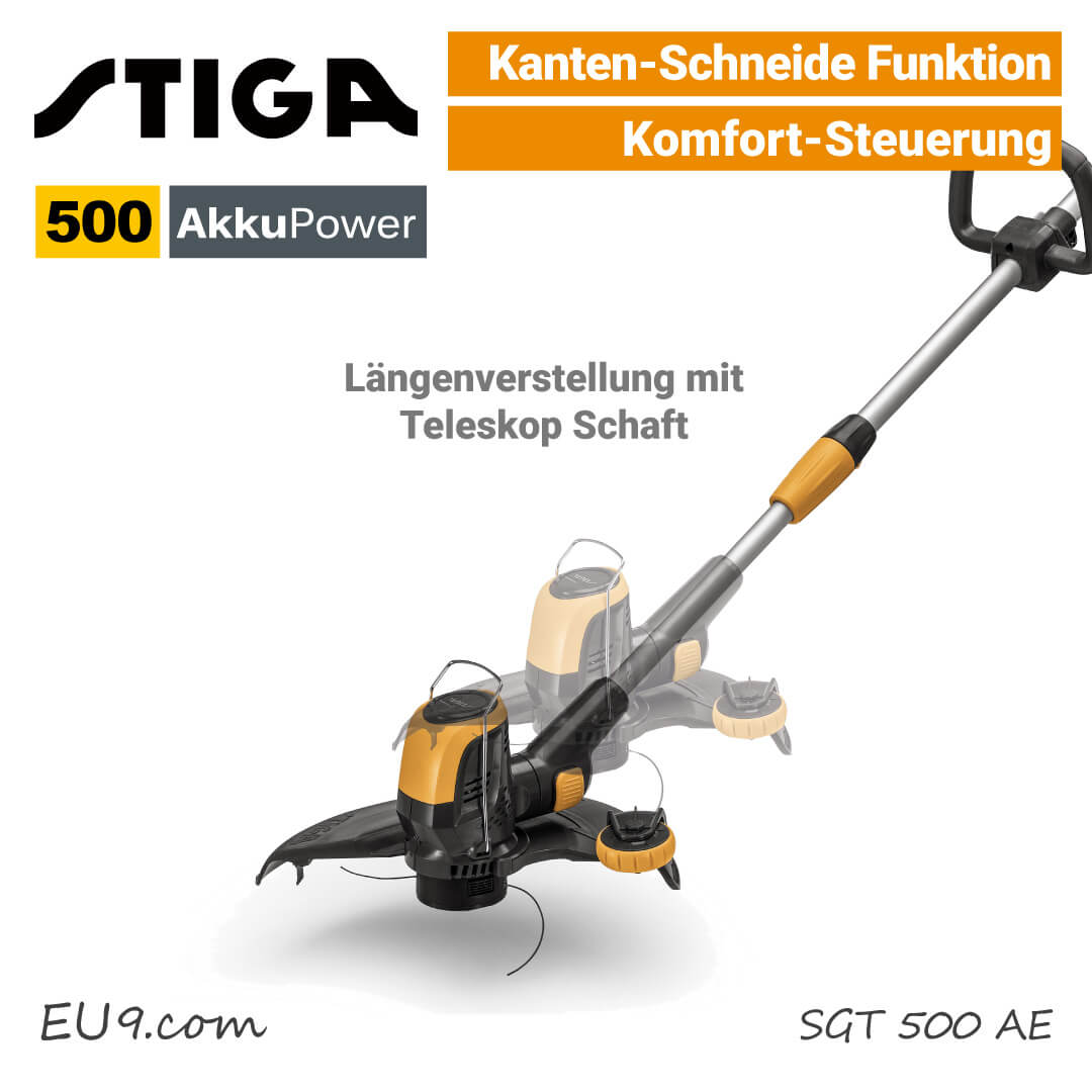 NEU 2020: STIGA SGT 500 AE Akku-Trimmer | 500 AkkuPower