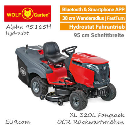 Wolf-Garten Scooter PRO Hydro Aufsitzmäher - Rasentraktor | EU9